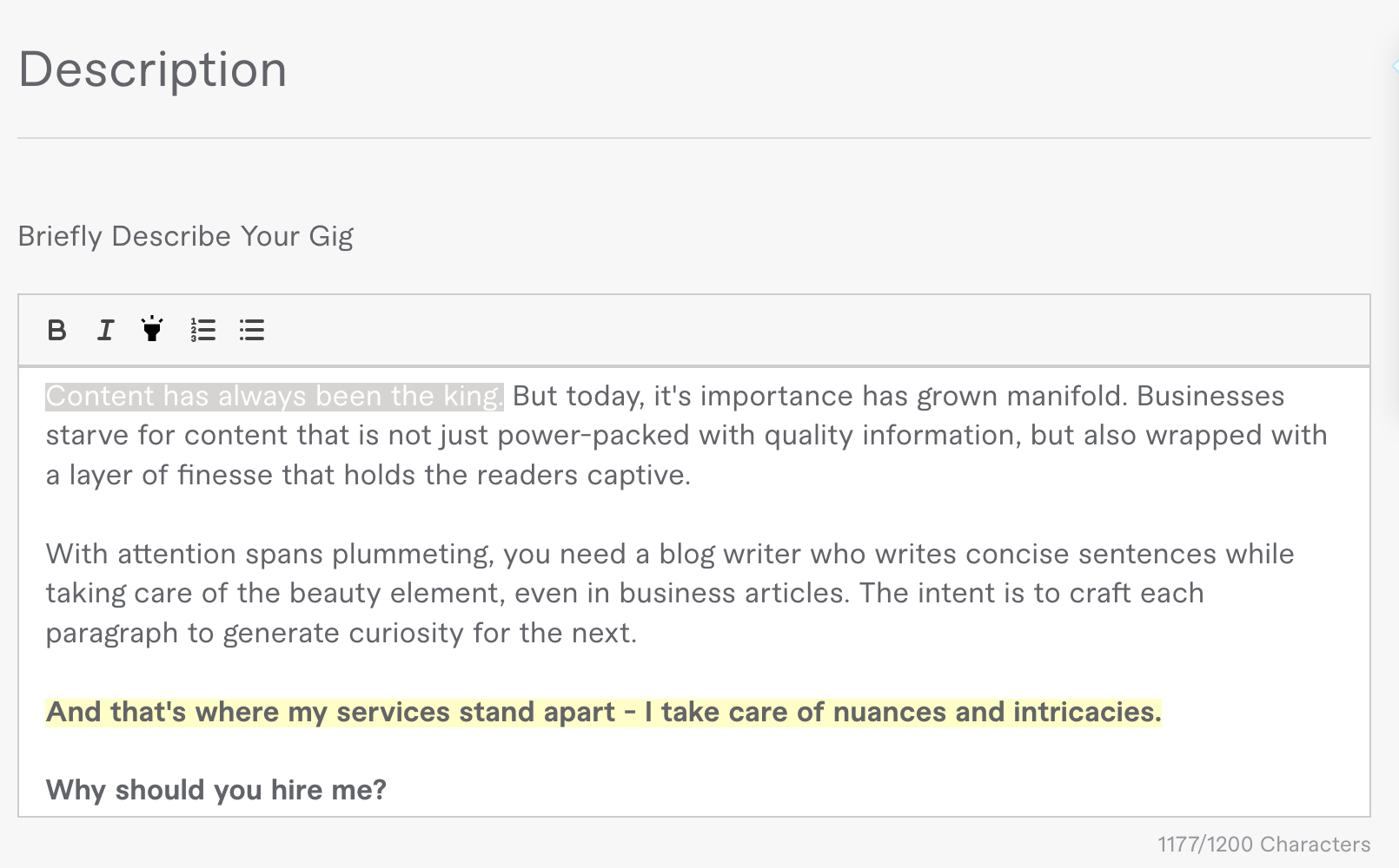 How to Write a Fiverr Gig Description? (12 Killer Tips)